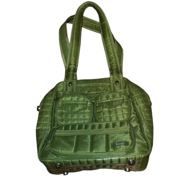 lug | Bags | Lug Puddle Jumper Tote Lime Green Quilted Shoulder Travel ...